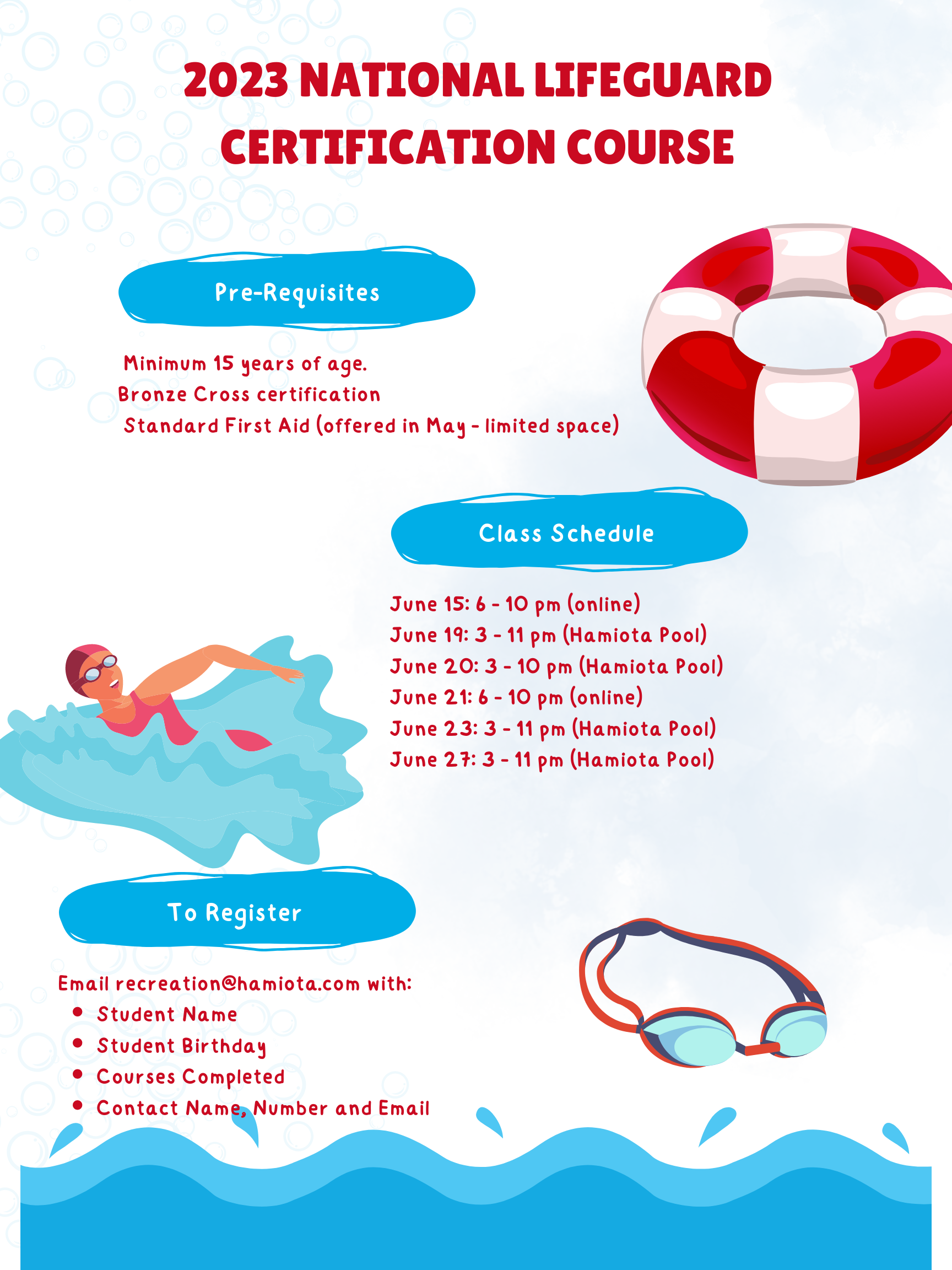 Hamiota Municipality | 2023 Lifeguard Course
