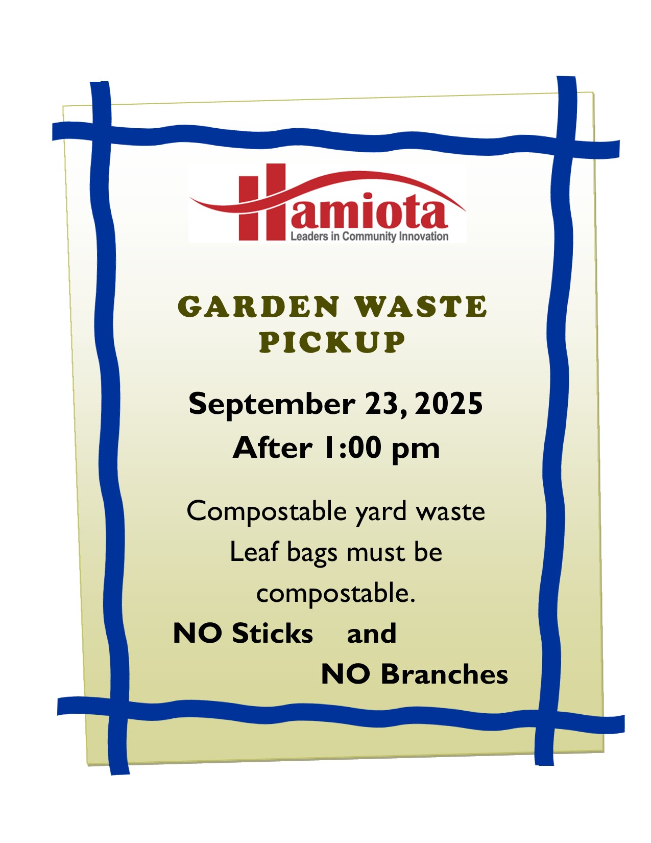 Hamiota Municipality | GARDEN WASTE FALL PICKUP