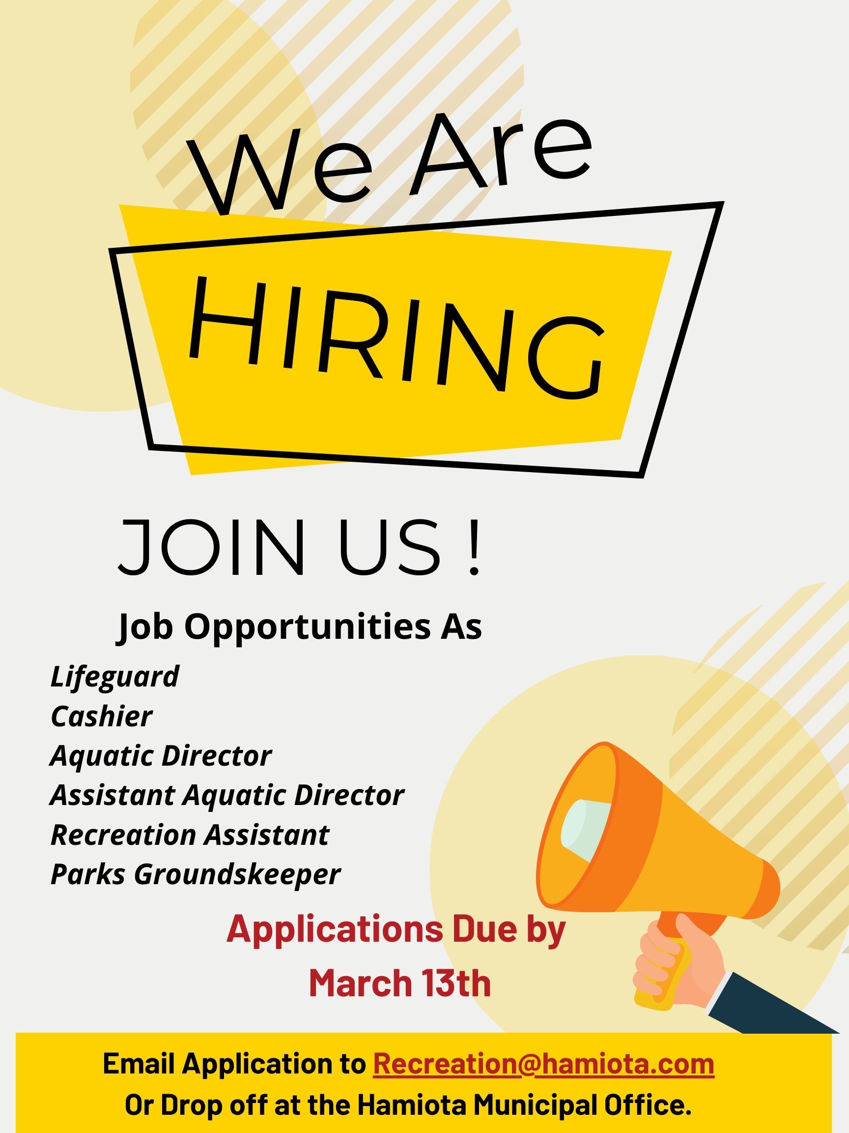 Hamiota Municipality | 2026 – Summer Jobs